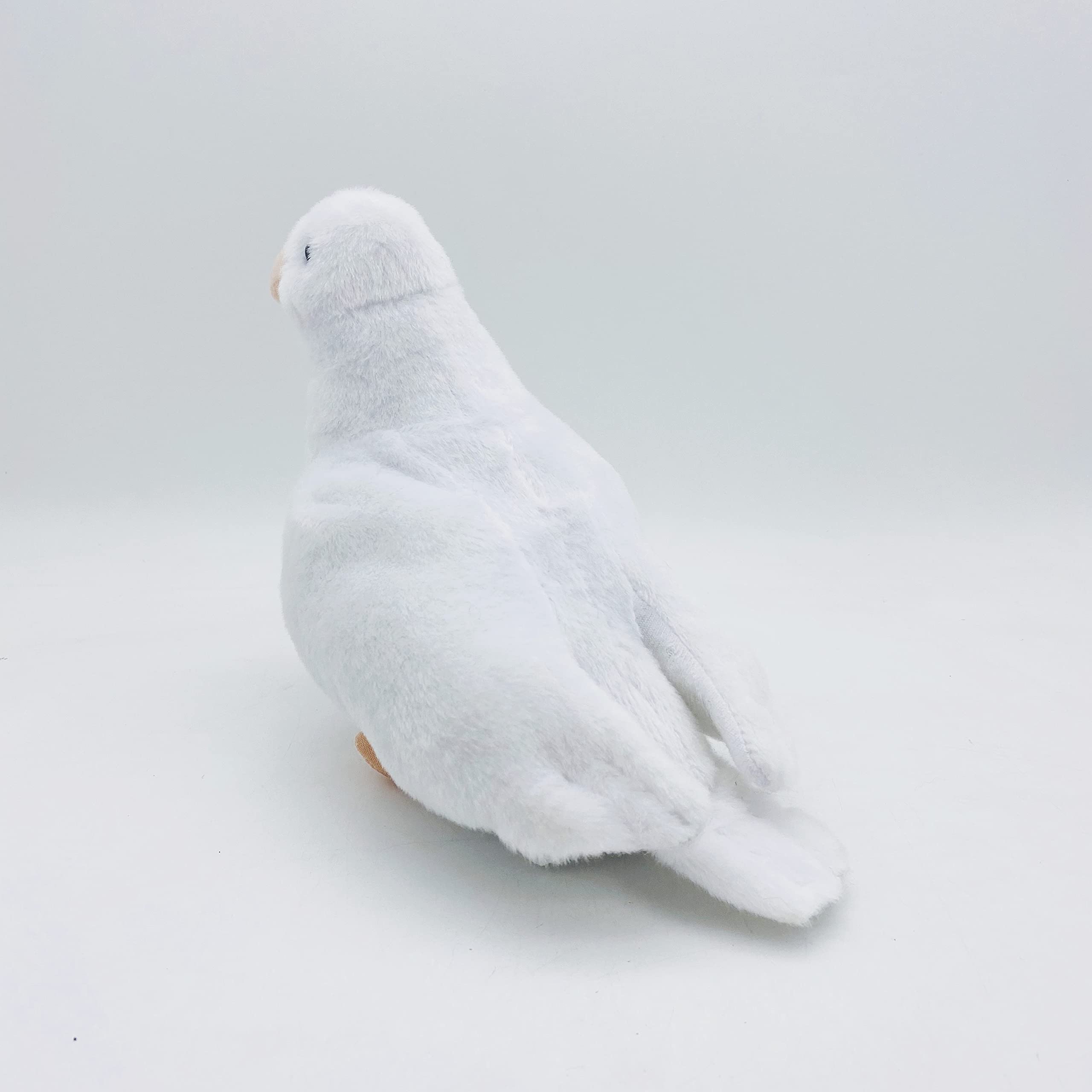 Simulation White Pigeon Stuffed Animal Toy - 8 inch Rock Pigeon Toys, Cute Pigeon as Gift (White)