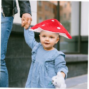 NUOBESTY Mushroom Hat Red White Spotted Mushroom Plush Novelty Hat Hat Cosplay Cap for Kids Adult Halloween Party Favors Hat Costume Photo Props