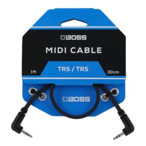 boss bcc-1-3535 – 1ft / 30cm – space-saving 3.5mm trs midi cable – provides premium connectivity pedals