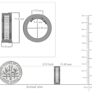 Dazzlingrock Collection 0.12 Carat (ctw) White Diamond Dual Row Unisex Hoop Earrings in Black Plated 925 Sterling Silver