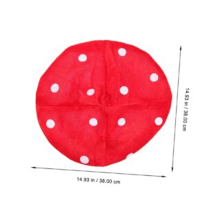 NUOBESTY Mushroom Hat Red White Spotted Mushroom Plush Novelty Hat Hat Cosplay Cap for Kids Adult Halloween Party Favors Hat Costume Photo Props