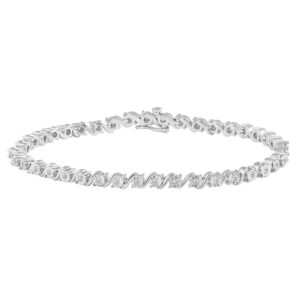 fifth and fine 1/2 carat tw natural diamond tennis bracelet in 925 sterling silver