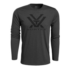 vortex optics core logo long sleeve shirts (charcoal heather, x-large)