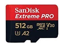 SanDisk 512GB Extreme Pro MicroSD Memory Card with Adapter Works with GoPro Hero 10 Black Action Cam U3 V30 4K A2 Class 10 SDSQXCZ-512G-GN6MA Bundle with 1 Everything But Stromboli Micro Card Reader