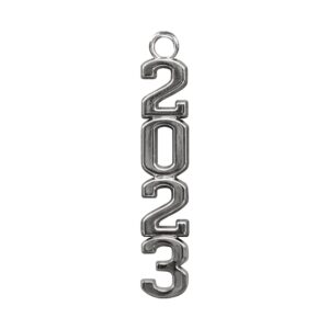 endea graduation tassel date charm silver stacked year (silver, 2023)