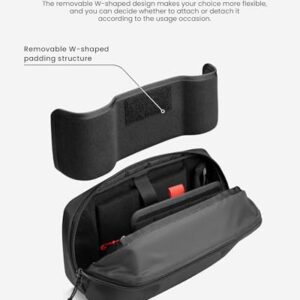 tomtoc Sling Shoulder Bag for Nintendo Switch/Switch OLED/Odin2, Removable EVA W-shaped Structure, Protective Carrying Pouch with 20 Game Cartridges Fit Pro Controller, Charger and Accessories