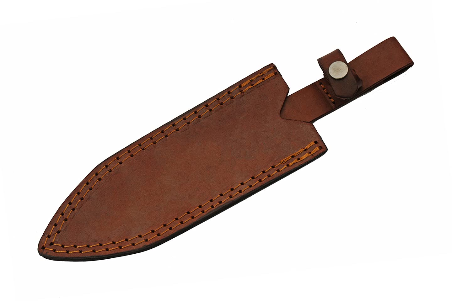 Szco Supplies 13" Railroad Spike Full Tang Spear-Point Hunting Knife with Leather Sheath, Brown, (HS-7900)