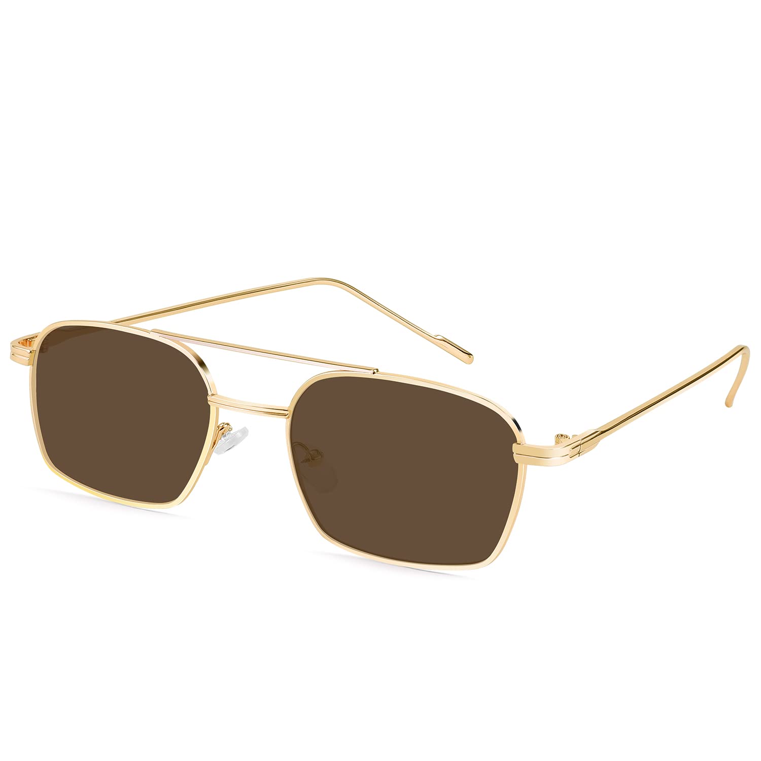 FEISEDY Fashion Square Aviator Sunglasses Women Men Classic Aviator Metal Frame Candy Color Glasses B1036