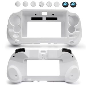 chenlan l2 r2 trigger hand grip shell controller protective case for playstation ps vita 1000 （white）