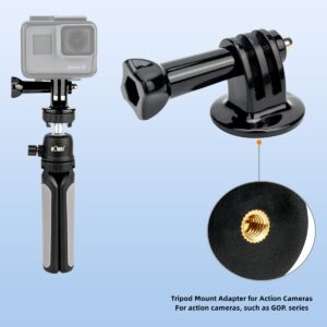 Extendable Mini Tripod for Phone Camera with Phone Clip Tabletop Tripod Mount for GoPro iPhone Webcam DSLR Camera Phone Camcorder for Video Recording, Vlogging