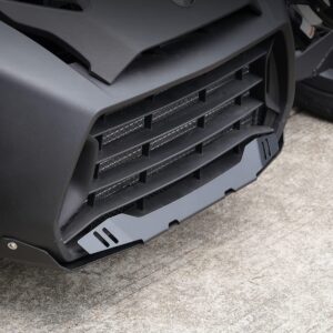 Ryker Aluminum Radiator Protector Plate for Can Am Ryker All Models Accessories,A & UTV PRO Front Bump Lip Lower Protector Skid Plate,Black Replace OEM # 219400999