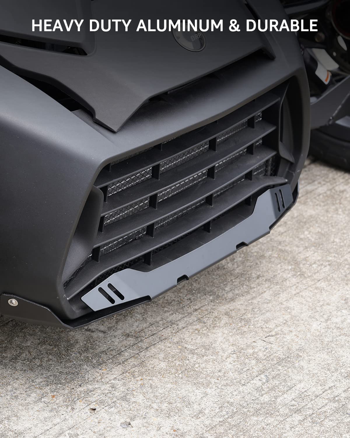 Ryker Aluminum Radiator Protector Plate for Can Am Ryker All Models Accessories,A & UTV PRO Front Bump Lip Lower Protector Skid Plate,Black Replace OEM # 219400999