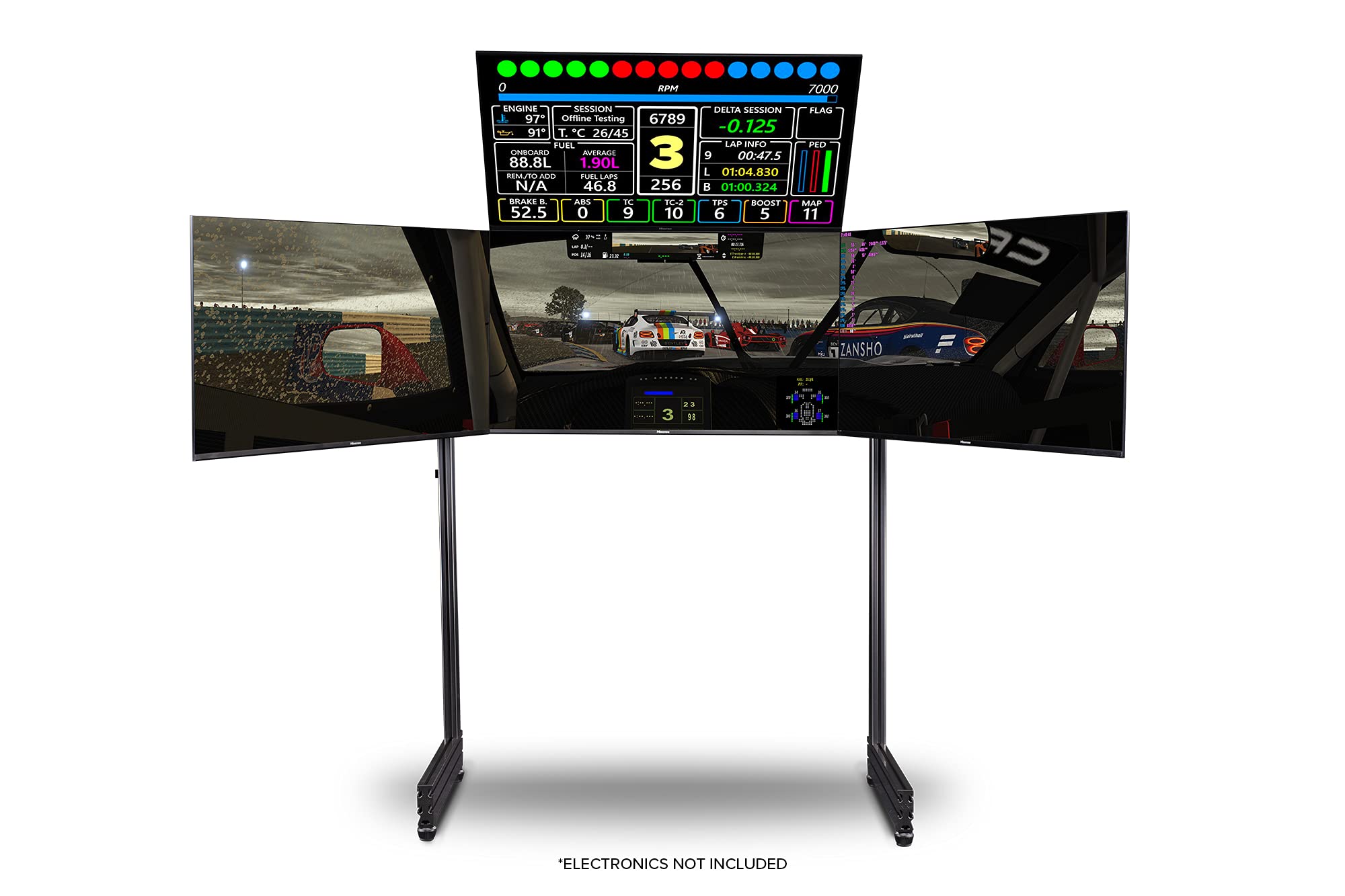 Next Level Racing Elite Freestanding Quad Monitor Stand Carbon Grey (NLR-E008) - PC