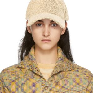 YCMI Lamb-Wool Baseball Hats for Women Winter-Warm Baseball Cap Adjustable (Beige, M -L)