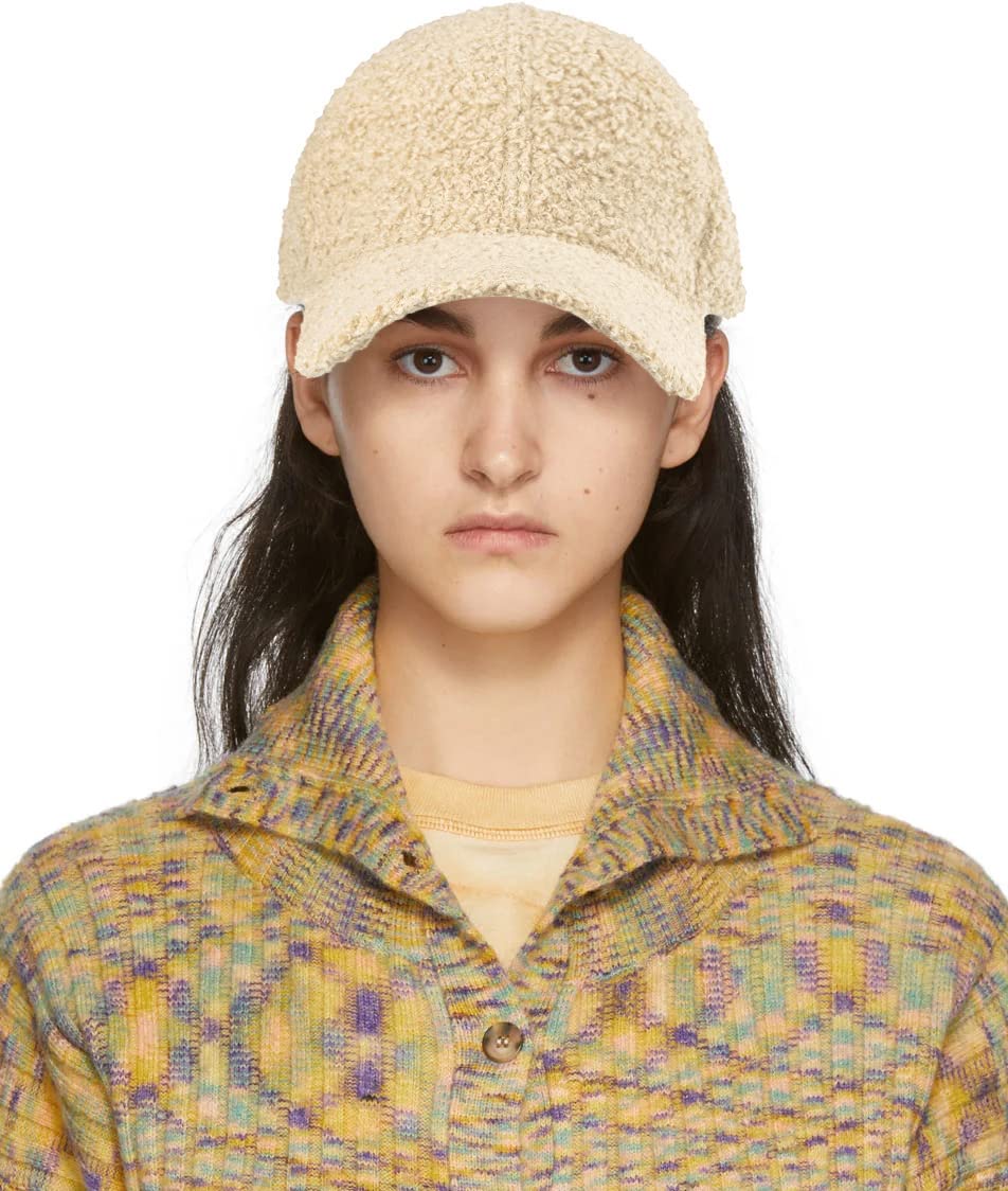 YCMI Lamb-Wool Baseball Hats for Women Winter-Warm Baseball Cap Adjustable (Beige, M -L)