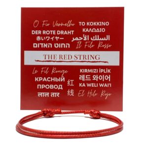 red cord bracelet for men and women - adjustable kabbalah protection string - unisex waterproof nylon cord - surfer passion, strength, power, talisman, good luck charm, energy, red string of fate, love, evil eye