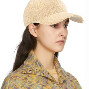 YCMI Lamb-Wool Baseball Hats for Women Winter-Warm Baseball Cap Adjustable (Beige, M -L)