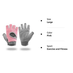 ihuan New Breathable Workout Gloves for Women & Men - No More Sweaty & Full Palm Protection Gym Exercise, Cycling， Fitness, Weightlifting, Pull-ups, Deadlifting, Rowing