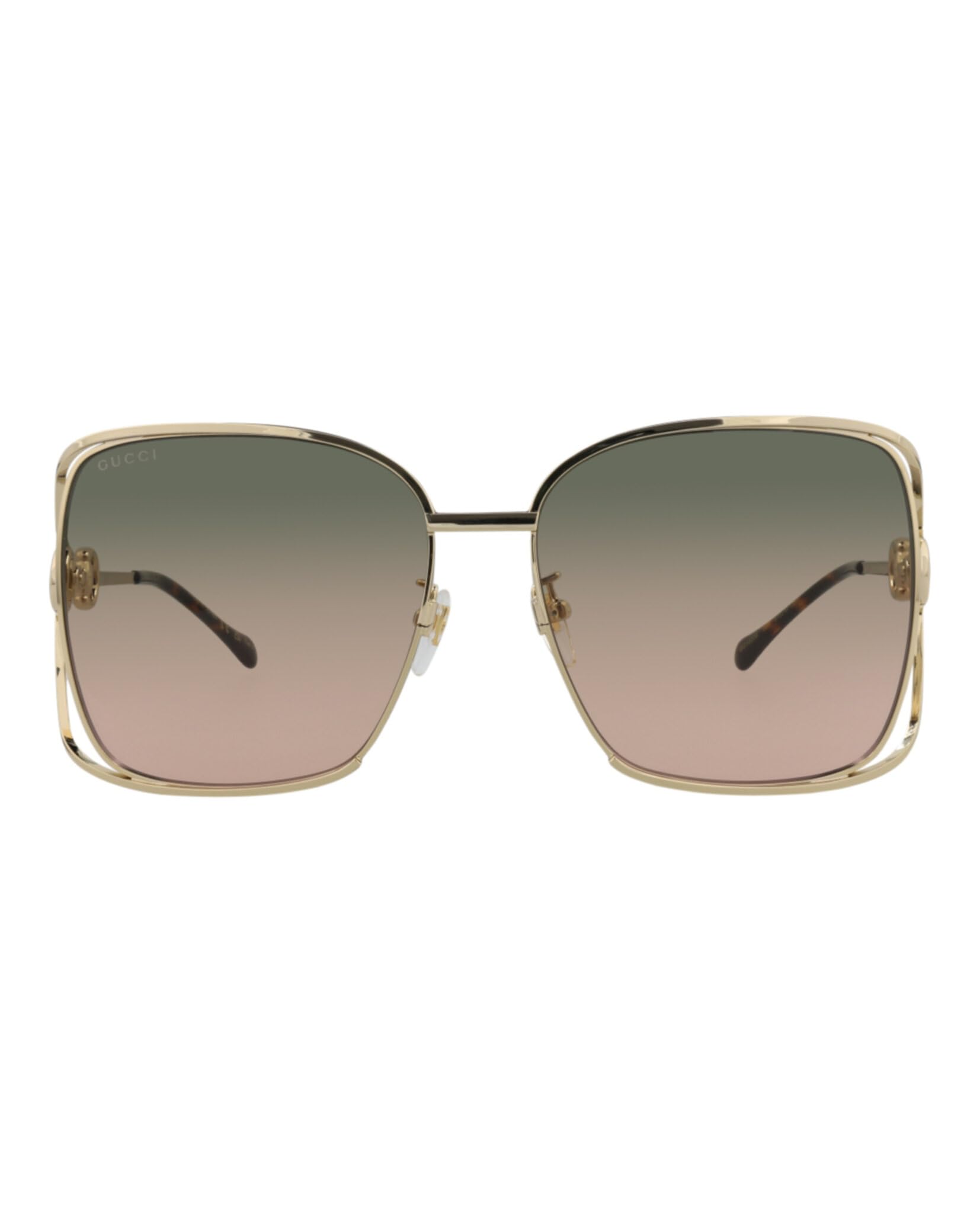 Gucci Women's Oversized Rectangular Sunglasses, Shiny Endura Gold, One Size