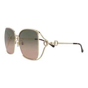 Gucci Women's Oversized Rectangular Sunglasses, Shiny Endura Gold, One Size