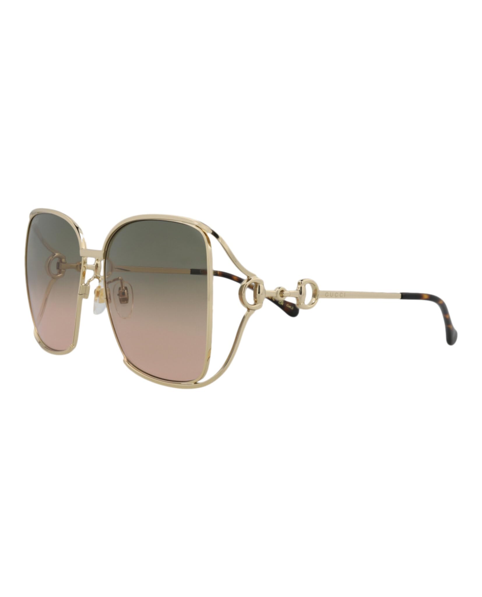 Gucci Women's Oversized Rectangular Sunglasses, Shiny Endura Gold, One Size