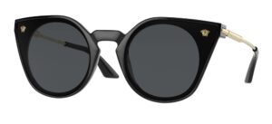 versace woman sunglasses black frame, dark grey lenses, 60mm