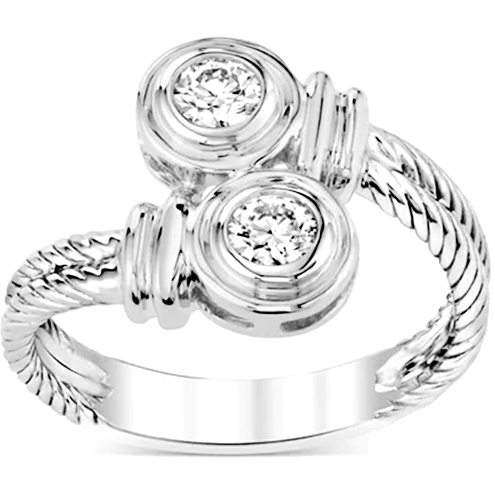 Jude Jewelers Stainless Steel Braided Knot Wedding Engagement Promise Statement Ring (Silver, 10)