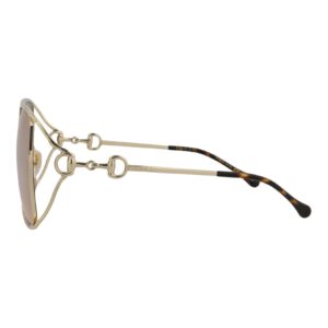 Gucci Women's Oversized Rectangular Sunglasses, Shiny Endura Gold, One Size