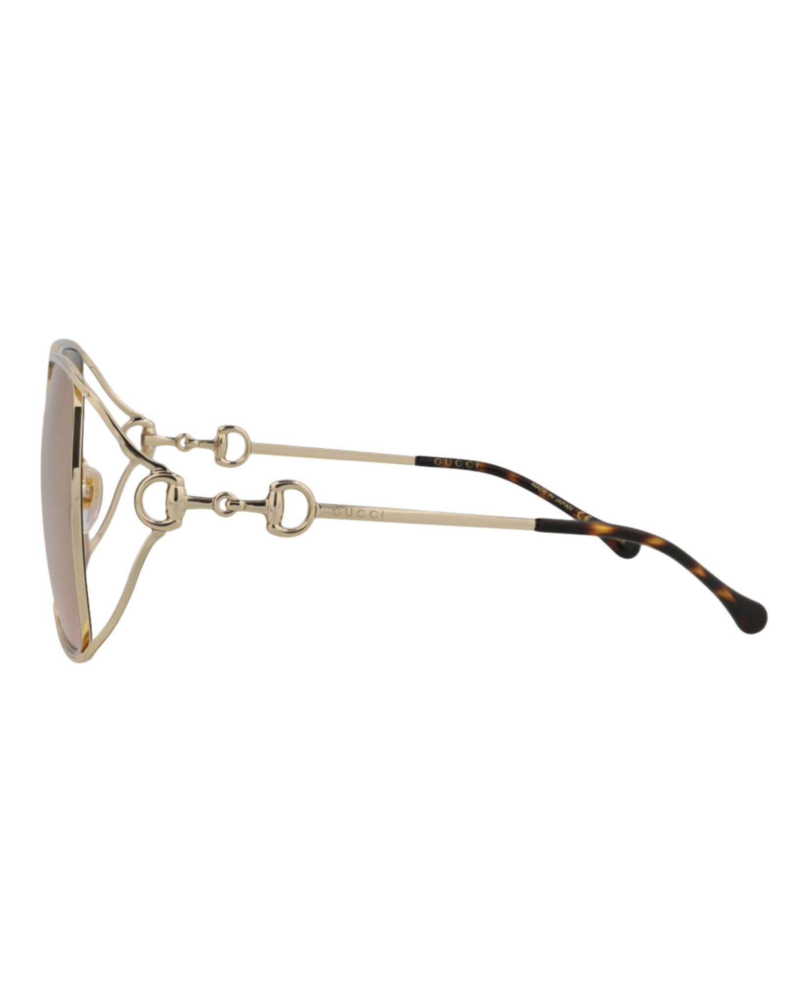 Gucci Women's Oversized Rectangular Sunglasses, Shiny Endura Gold, One Size