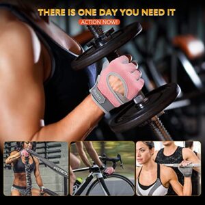 ihuan New Breathable Workout Gloves for Women & Men - No More Sweaty & Full Palm Protection Gym Exercise, Cycling， Fitness, Weightlifting, Pull-ups, Deadlifting, Rowing