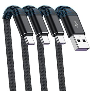 usb c cable 6ft 3pack, usb a to type c charger fast charging, usb c charger cable nylon braided usb c cord for iphone 15/15 plus/15 pro/15 pro max, samsung galaxy s23/s22/s21/s24, note 10 9-grey