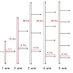 High-Strength Fishing Wire Leader Rigs with Swivels Snap Connect 1 Arm -5 Arm,Saltwater Fishing Assecories 7-Strands Steel Wire with Nylon-Coating (2 Arm Leader Rigs)