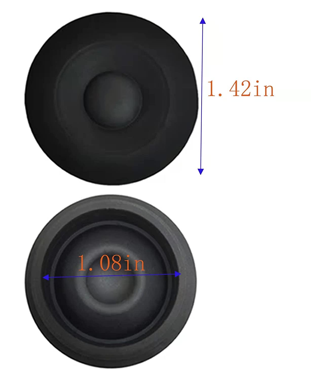 Replaces 4 Pack Trailer Axle Dust Cap Cup Grease Cover & 12Pack with Rubber Plugs for Dexter EZ Lube Trailer Camper Axle 1.98"