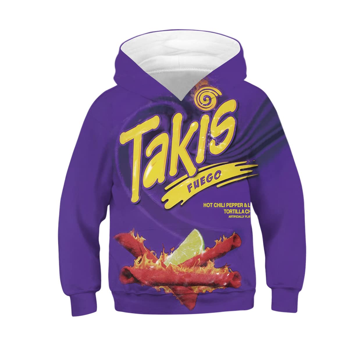 jiazery QZ Boys and Girls 3D Print Hoodie Sweatershirt with Pocket for 5-14 Years (Takis-M)