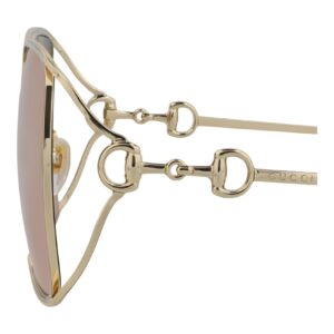 Gucci Women's Oversized Rectangular Sunglasses, Shiny Endura Gold, One Size