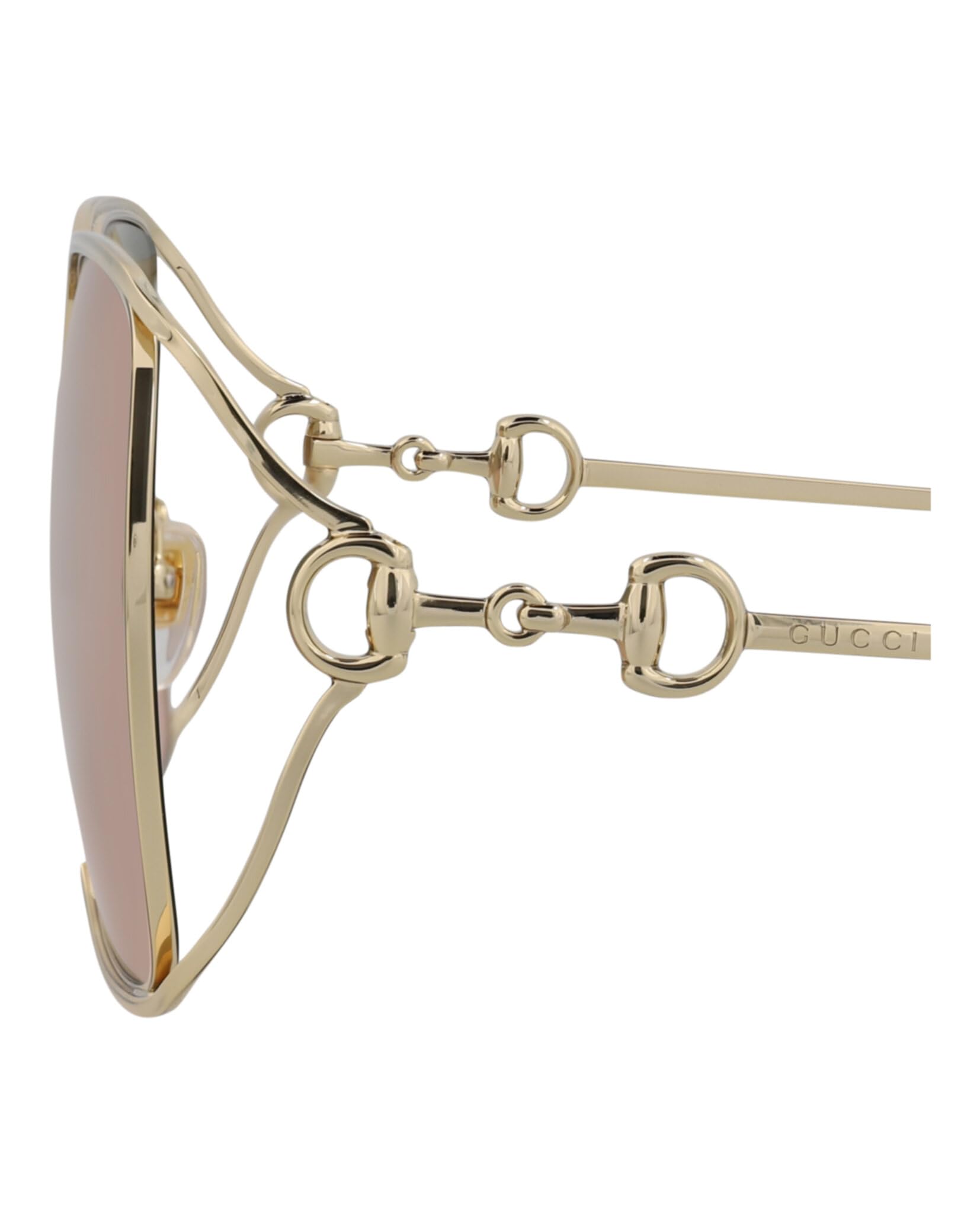 Gucci Women's Oversized Rectangular Sunglasses, Shiny Endura Gold, One Size