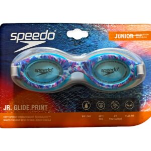 Speedo Junior Jr. Glide Print - Blue Pink Colorburst Celeste