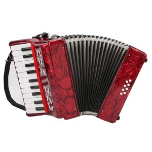 irin 22‑key 8 bass accordion piano accordion professional educational musical instrument with retractable strap for beginners students 12.4 x 11.6 x 5.7in