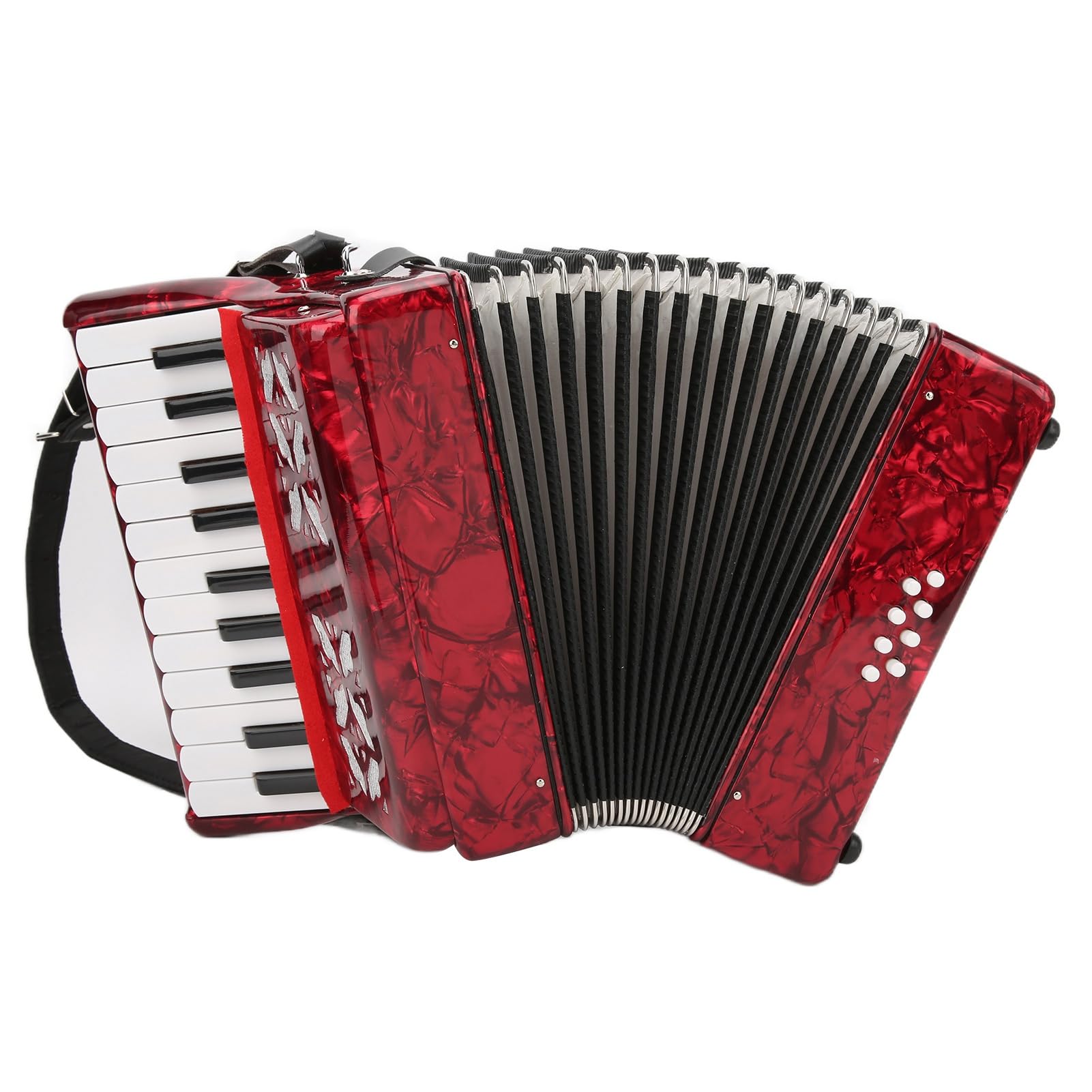 IRIN 22‑Key 8 Bass Accordion Piano Accordion Professional Educational Musical Instrument with Retractable Strap for Beginners Students 12.4 x 11.6 x 5.7in