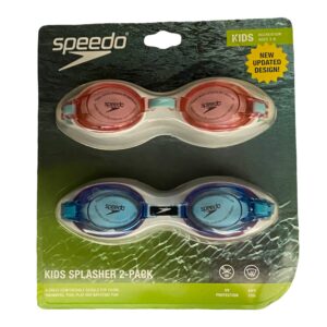 speedo kids 2-pack splasher goggles - white