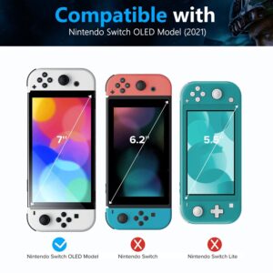 Trconk Screen Protector Compatible with Nintendo Switch OLED, Tempered Glass Screen Protector for Switch OLED 2021, 7-inch HD Clear Screen Protector Glass for OLED Switch, 3-Pack