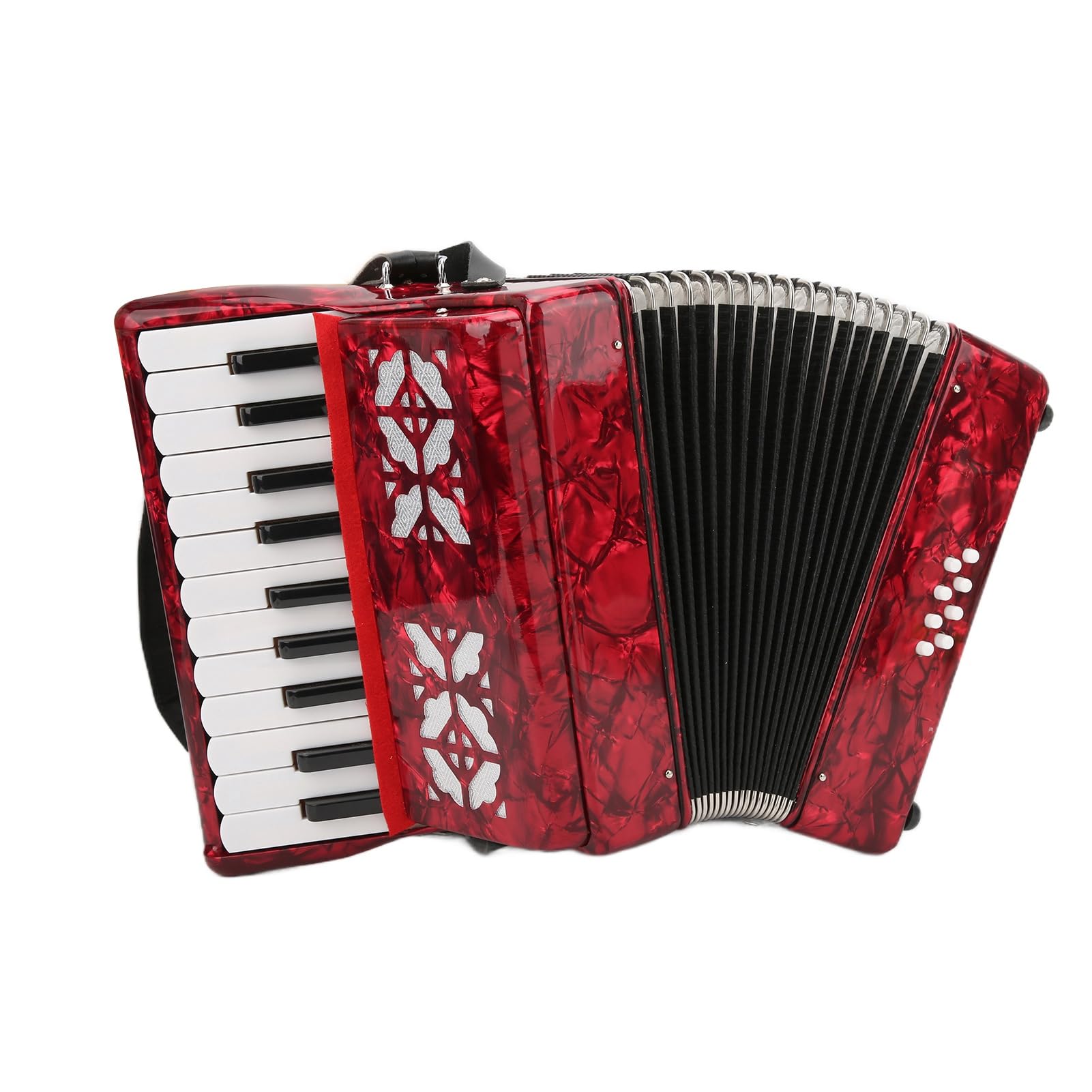 IRIN 22‑Key 8 Bass Accordion Piano Accordion Professional Educational Musical Instrument with Retractable Strap for Beginners Students 12.4 x 11.6 x 5.7in