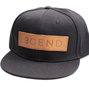 Legend and Legacy Genuine Leather Patch Hats Black Matching Father Son, Each Hat Sold Separately**(Legend - Adult)