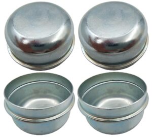 replaces trailer 1.98" inch grease cover dust cap 2k 3.5k 3,500 lb axle hub with plug (4pack)