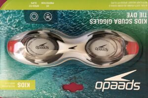 speedo kids scuba giggles tie dye goggles - white / clear