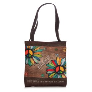 hippie soul personalized leather pattern print tote bag tote bag