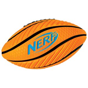 nerf kids foam football - spiral grip mini soft foam football for kids - easy grip junior football - 8.5"