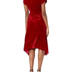 Maggy London Women's Tulip Sleeve Handkerchief Dress, Garnet, 8