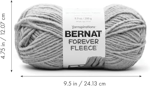 Bernat Forever Fleece Yarn, 1 Pack, White Noise