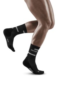 the run socks mid cut 4.0, black, men, iii